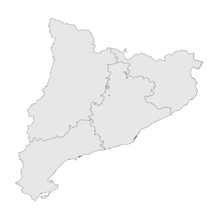 Vector of Catalonia provinces map. Gray - ID:1-148628886 - Royalty Free ...