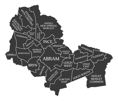 Vector of Wigan City Map England UK - ID:1-127664287 - Royalty Free ...