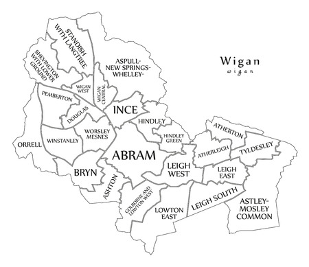 Vector of Modern City Map - Wigan city - ID:1-127664288 - Royalty Free ...