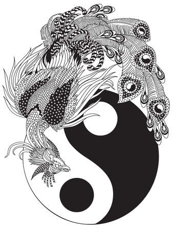 Vector of Chinese phoenix or Feng Huang - ID:179899875 - Royalty Free ...