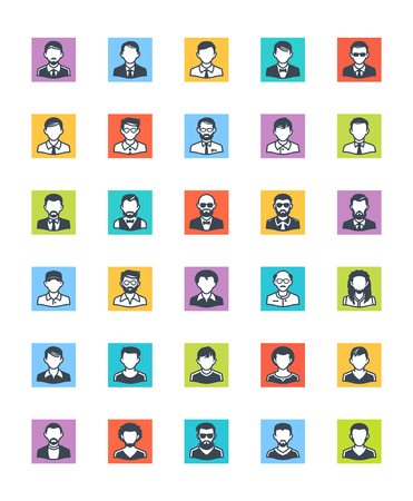 Men Avatars Icons - Square Version - Stock Image - Everypixel