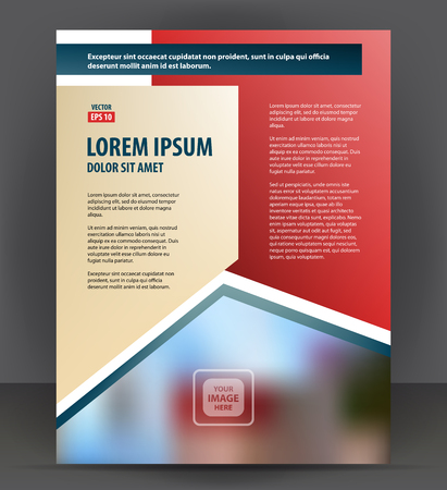 Magazine, flyer, brochure, cover layout design print template, pamphlet ...