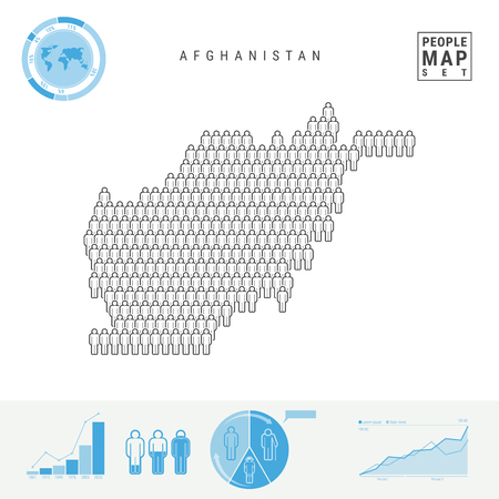 Vector of Afghanistan People Icon Map. - ID:1-126749752 - Royalty Free ...