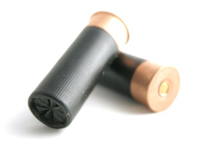 Pair of black shotgun shellsの写真素材 [40002404252] - イメージマート