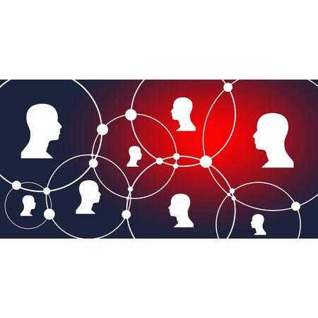 Human Communication Background. Modern vector brochure or web banner ...