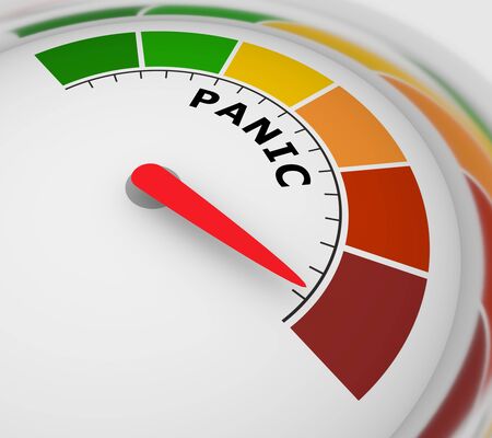 Photo of Panic level conceptual meter - ID:1-142663319 - Royalty Free ...