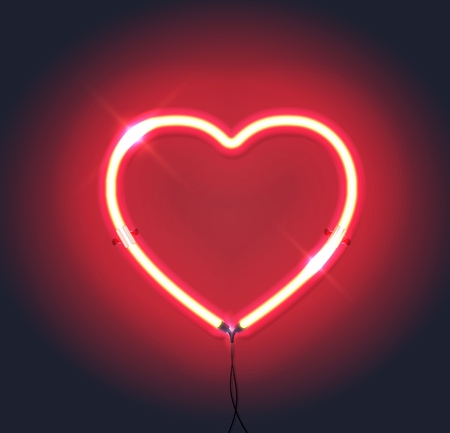 Neon Red Heart