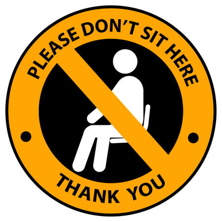 Vector of Please don't Sit Here Signage - ID:151467381 - Royalty Free ...