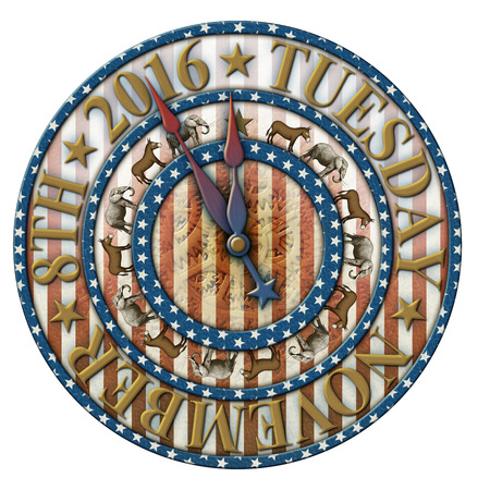 2016 Election countdown clock with the election date and elephants and ...