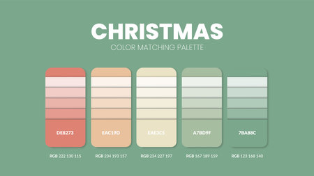 Vector of Christmas theme color palettes - ID:1-195801906 - Royalty ...