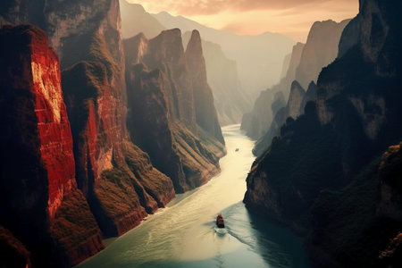 Fantastic view of the canyon. Dramatic scene. Beauty world.の写真素材 ...
