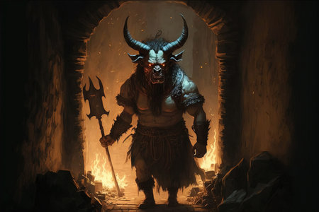 Photo of Minotaur in the dungeons at - ID:1-203137353 - Royalty Free ...