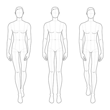 Vector of Fashion template of men in - ID:1-141450104 - Royalty Free ...