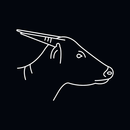 Anoa icon. Outline illustration of Anoa vector icon for web and ...
