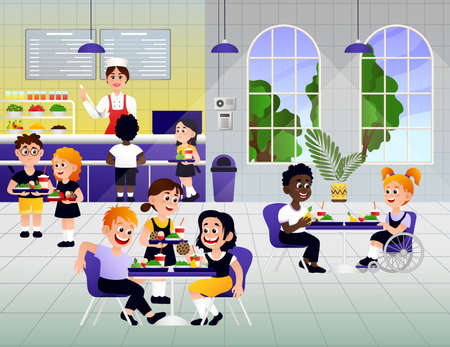 school canteen - Royalty Free Stock Illustrations and Vectors - Stocklib