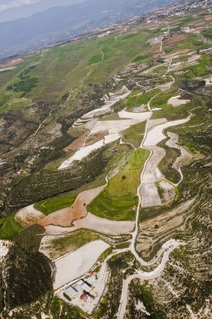 Aerial view at farm fields, Cyprusの写真素材 [40007817950] - イメージマート