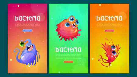 Vector of Bacteria posters with cute - ID:184548164 - Royalty Free ...