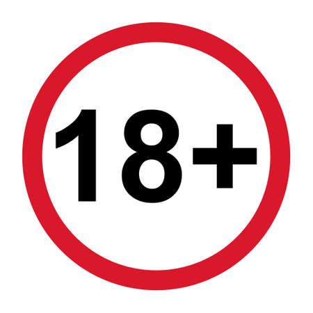 Vector of 18+ restriction flat sign - ID:1-163085956 - Royalty Free ...