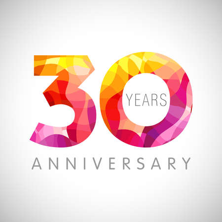 Vector of 30 th anniversary numbers. 30 - ID:1-157899428 - Royalty Free ...