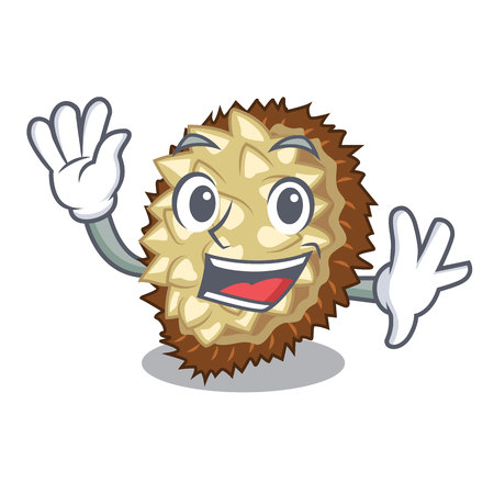 Waving marang fruit in shape a cartoon vector illustrationのイラスト素材 ...