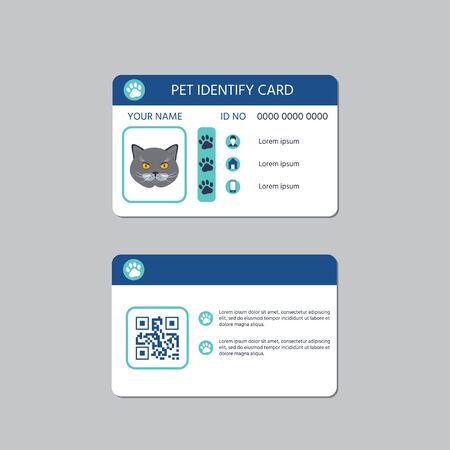 Vector of Cat id card design.Vector - ID:1-140756203 - Royalty Free ...