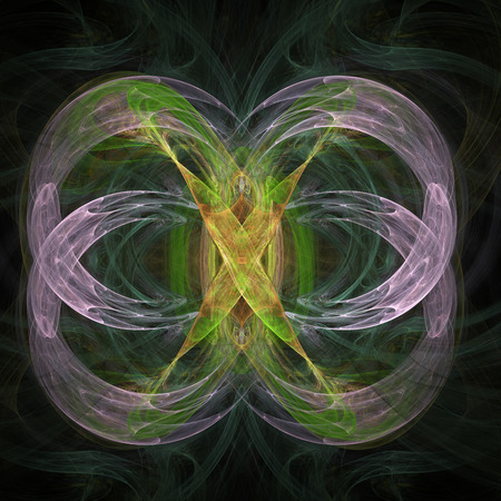 Stylized images of color and intersecting spiral lines. The infinity of ...