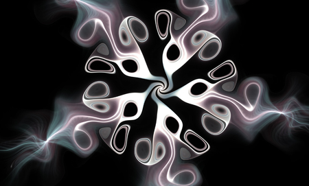 Stylized images of color and intersecting spiral lines. The infinity of ...