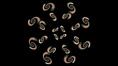 Stylized images of flowers and intersecting spiral lines. The infinity ...