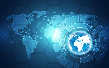 Digital global technology concept, abstract background - Stock Image ...