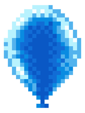 Vector of Balloon Pixel Art 8 Bit Arcade - ID:1-116873950 - Royalty ...