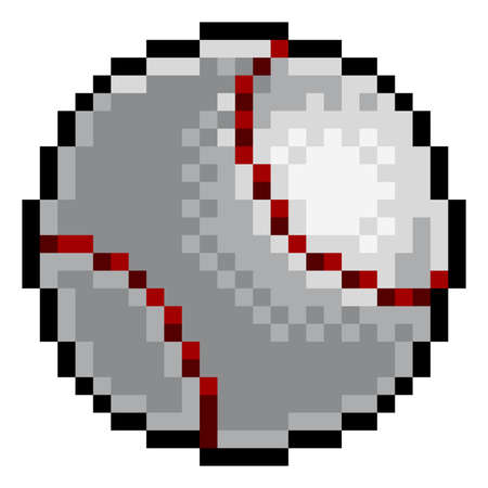 Vector of Baseball Ball Pixel Art Eight - ID:1-155227418 - Royalty Free ...