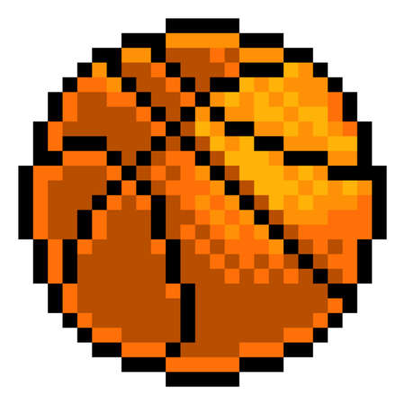 Vector of Basketball Ball Pixel Art - ID:1-155435099 - Royalty Free ...