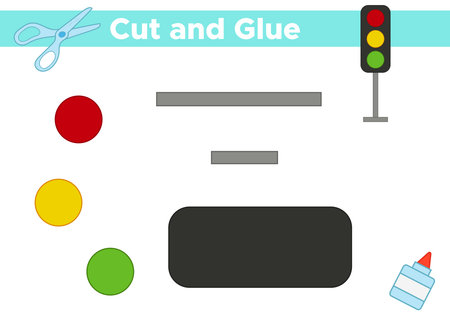 Vector of Cut and glue cartoon traffic - ID:1-132855722 - Royalty Free ...