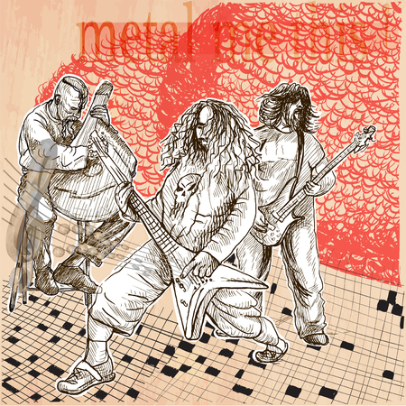 Vector of Metal music band. A group of - ID:1-63827295 - Royalty Free ...