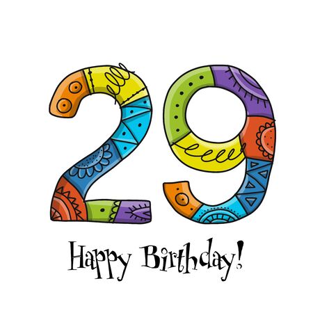 Vector of 29th anniversary celebration. - ID:1-129086860 - Royalty Free ...