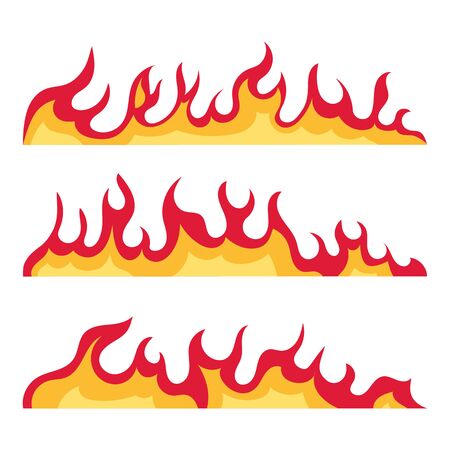 Vector of Burning fire line. Flaming - ID:144464798 - Royalty Free ...