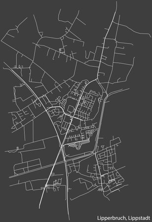 Detailed hand-drawn navigational urban street roads map of the ...