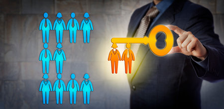 Unrecognizable HR manager is unlocking the potential of a work team ...
