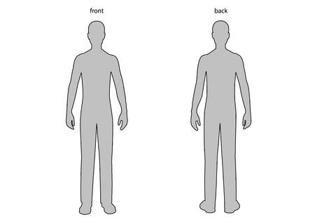 Vector of Male silhouette in front and - ID:149513757 - Royalty Free ...