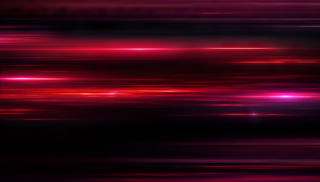 Lights and stripes moving fast over dark background. Red backdrop from ...