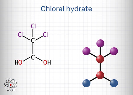 Vector of Chloral hydrate. geminal diol, - ID:162629084 - Royalty Free ...