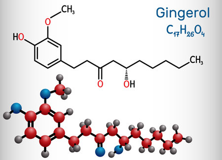 Vector of Gingerol molecule. It is - ID:1-171197769 - Royalty Free ...