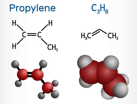 Vector of Propene, propylene molecule. - ID:180617491 - Royalty Free ...
