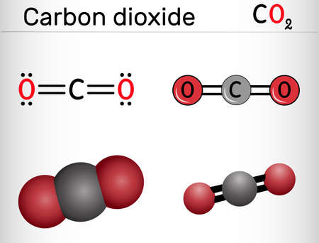 Vector of Carbon dioxide, CO2 molecule. - ID:180618675 - Royalty Free ...