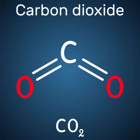 Vector of Carbon dioxide, CO2 molecule. - ID:180618674 - Royalty Free ...