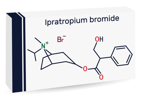 Vector of Ipratropium bromide molecule. - ID:1-199632419 - Royalty Free ...