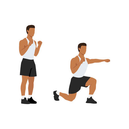 Vector of Man doing Lunge punches - ID:1-179150324 - Royalty Free Image ...