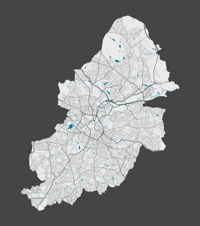 Vector of Birmingham map. Detailed map - ID:1-162292748 - Royalty Free ...
