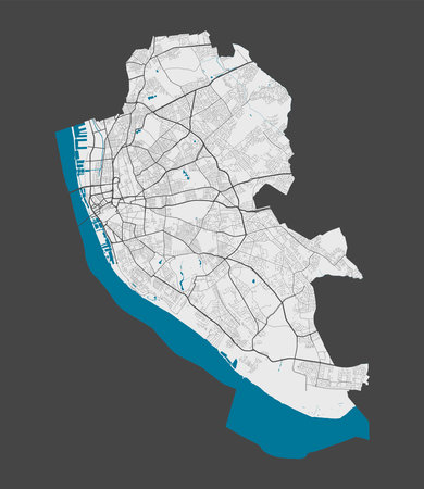 Vector of Liverpool map. Detailed map of - ID:1-162292541 - Royalty ...