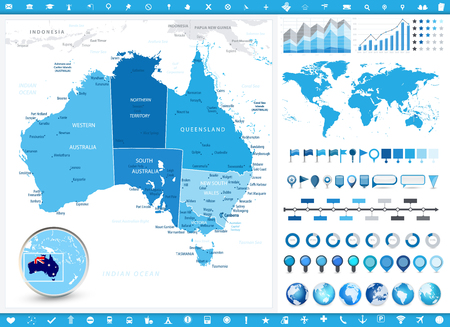 Vector of Australia Map and infographic - ID:1-114431481 - Royalty Free ...